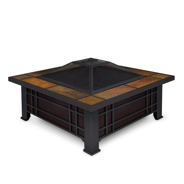 Morrison Wood-burning Fire Pit with Natural Slate Top - Walmart.ca