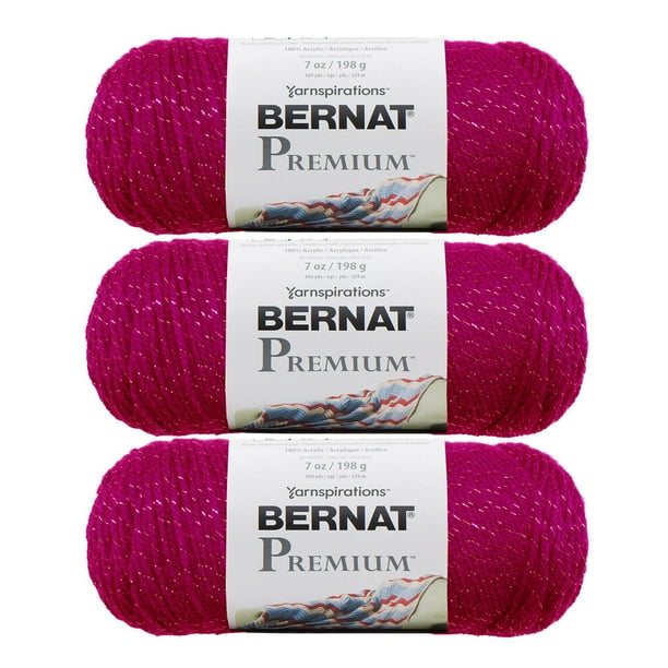 Bernat® Premium™ Sparkle Yarn (3 Pack), Acrylic #4 Medium, 5oz/142g ...