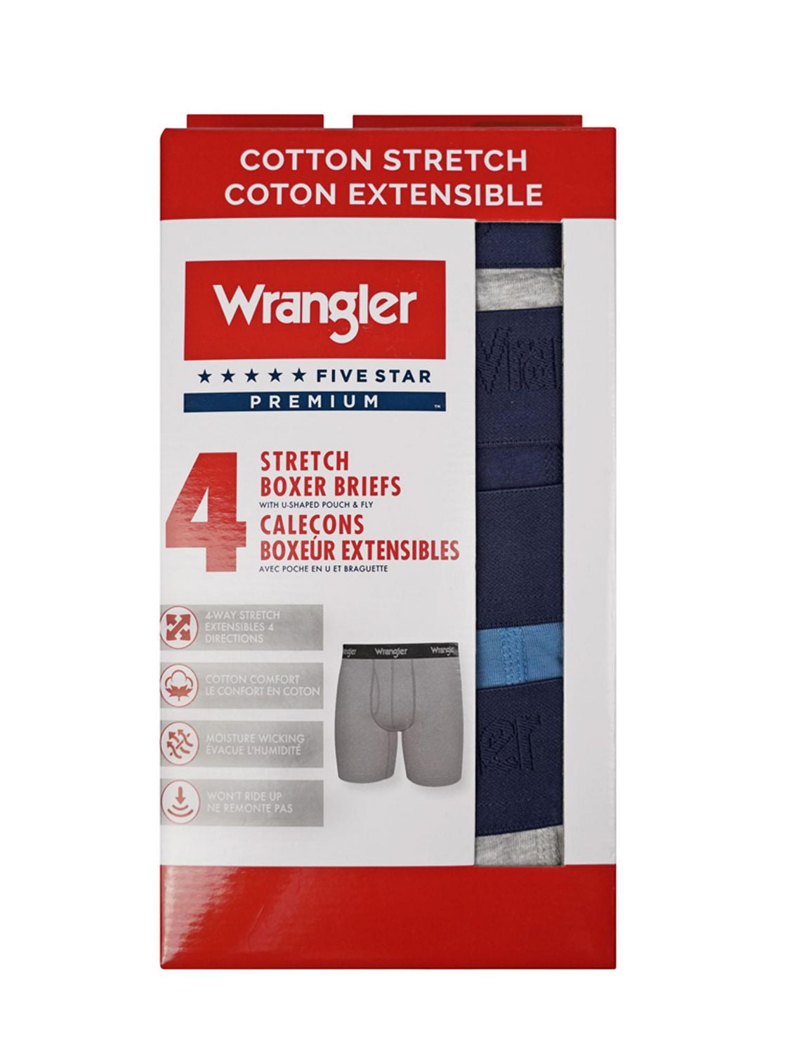 Click here for Wrangler Mens Cotton Stretch Boxer Brief Set M prices