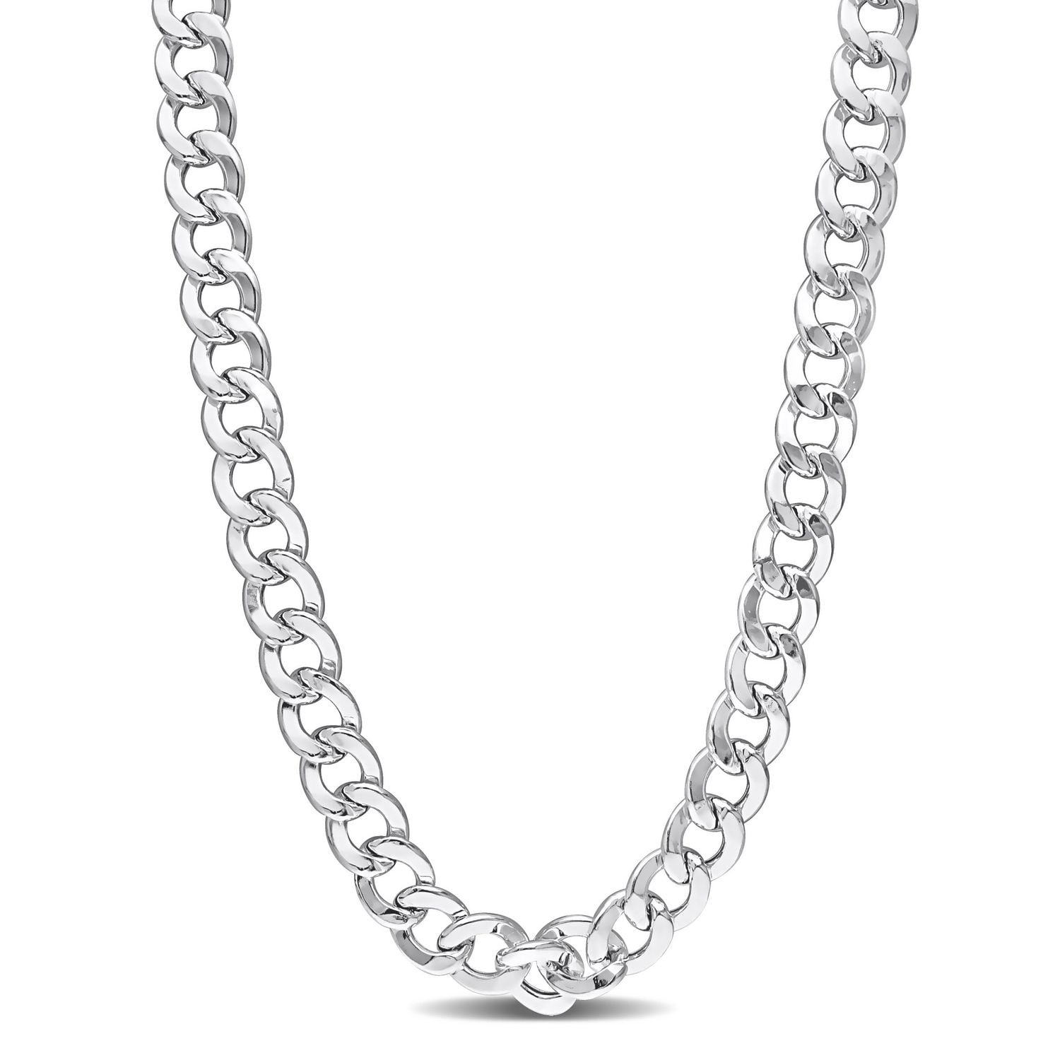 Click here for Miabella Sterling Silver Curb Link Necklace One Si... prices