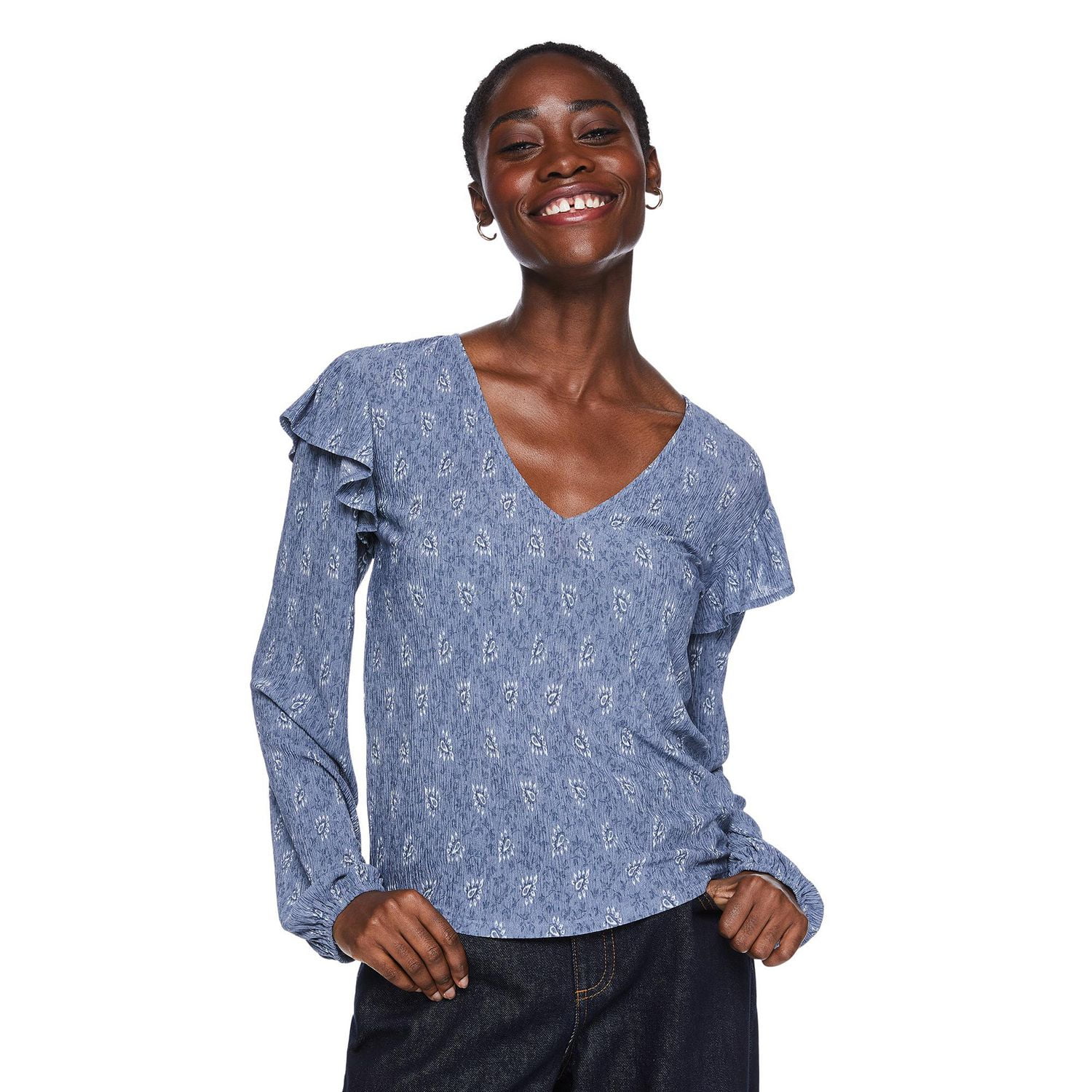 Click here for George Womens Ruffle Blouse L prices