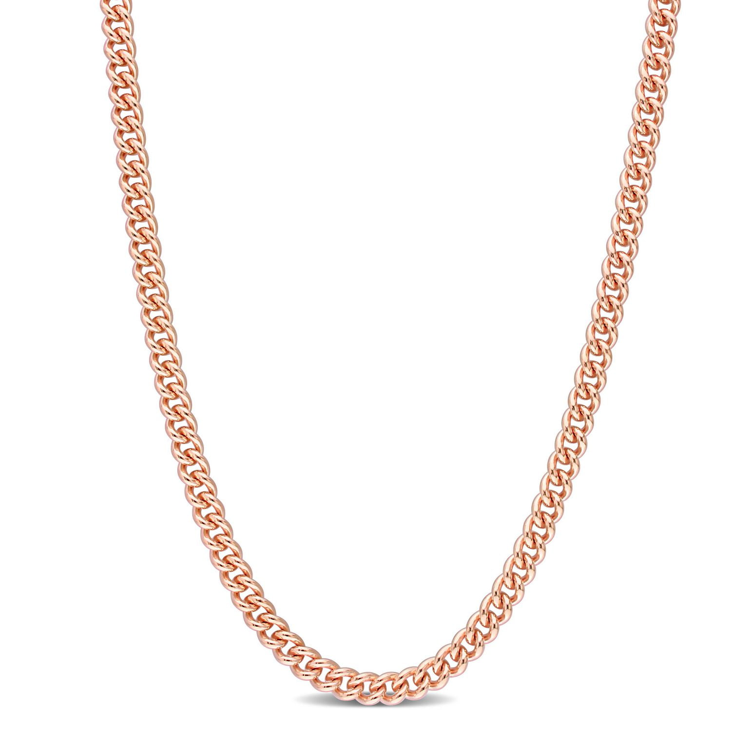 Click here for Miabella 18k Rose Gold Plated Sterling Silver Curb... prices