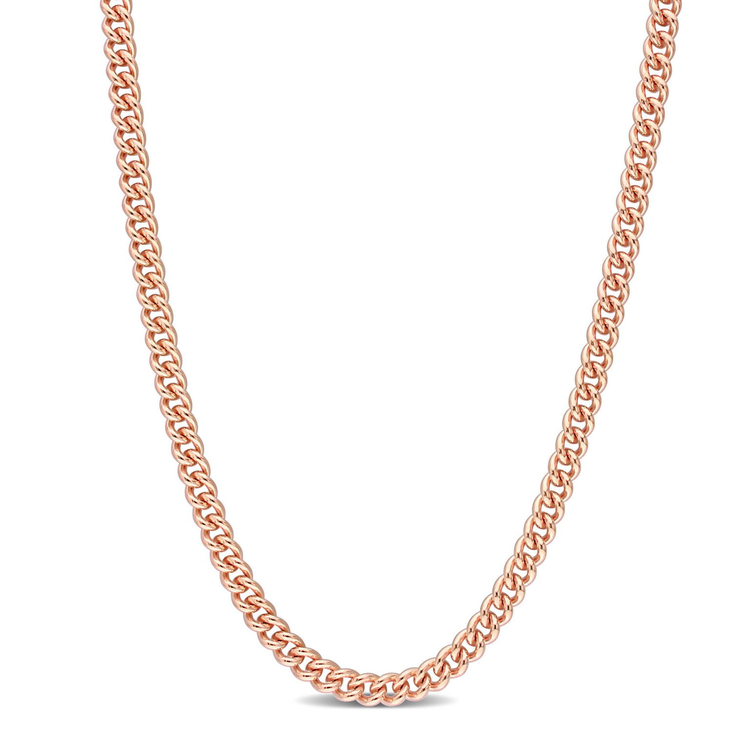 Click here for Miabella 18k Rose Gold Plated Sterling Silver Curb... prices