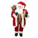 3FT Fabric standing santa with bag,skiis & poles, red - Walmart.ca