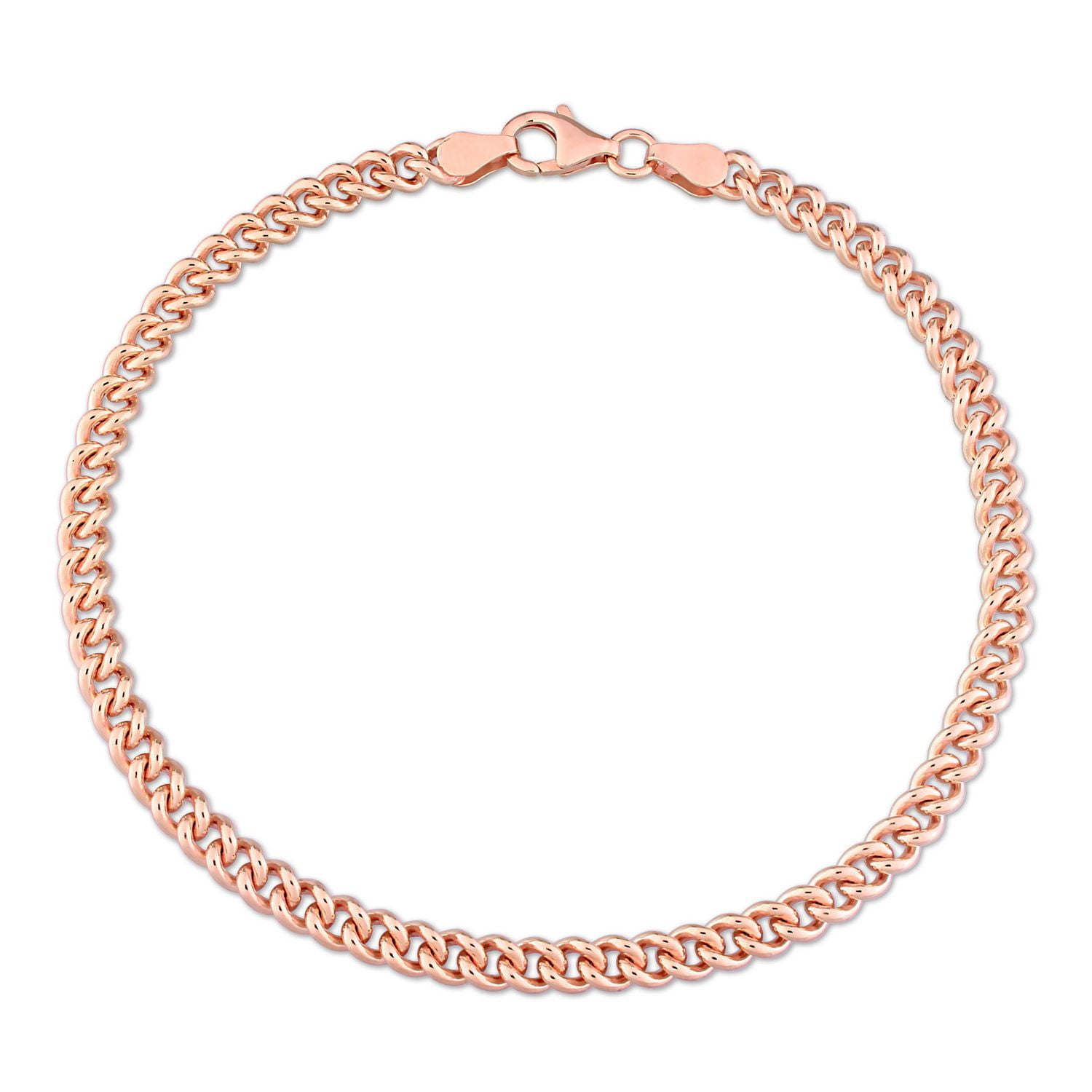 Click here for Miabella 18k Rose Gold Plated Sterling Silver Curb... prices