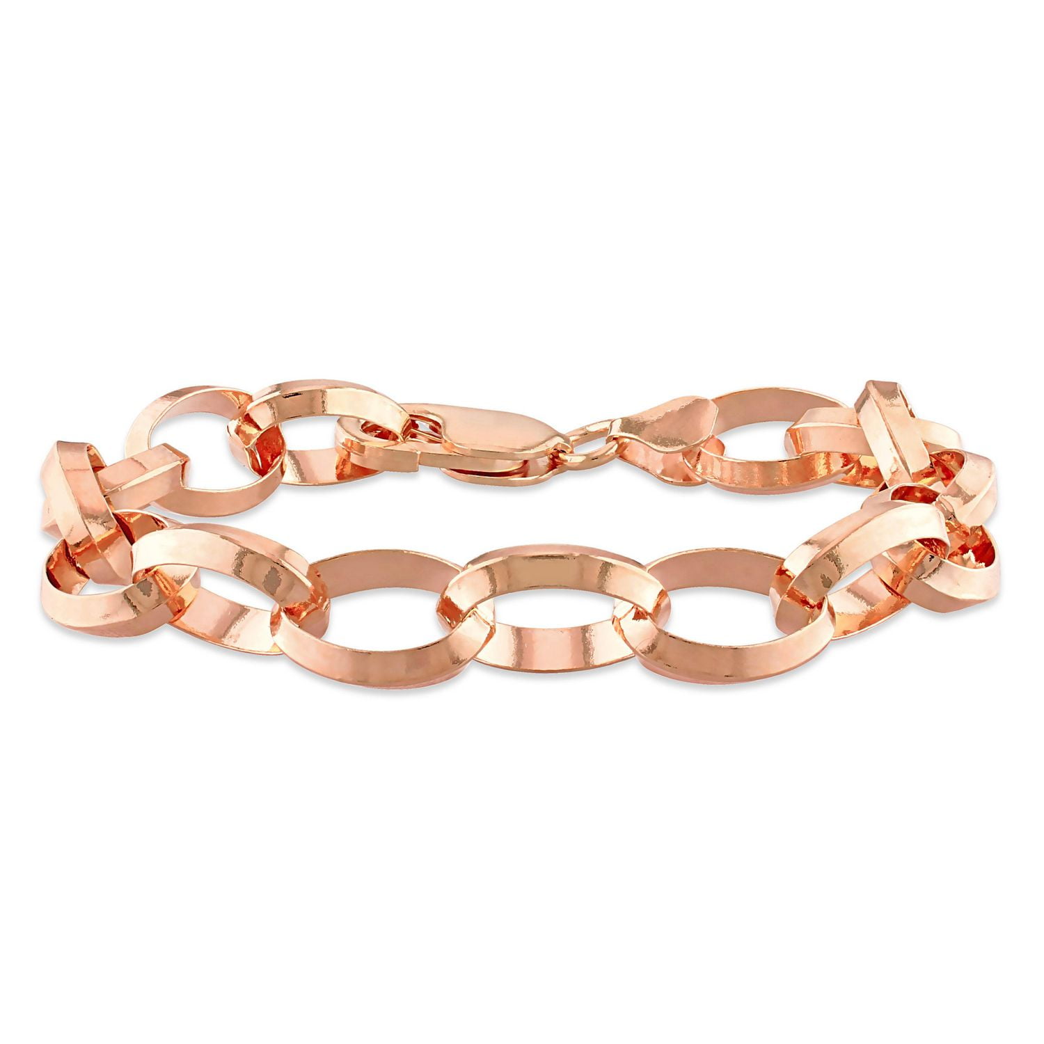 Click here for Miabella 18k Rose Gold Plated Sterling Silver Rolo... prices