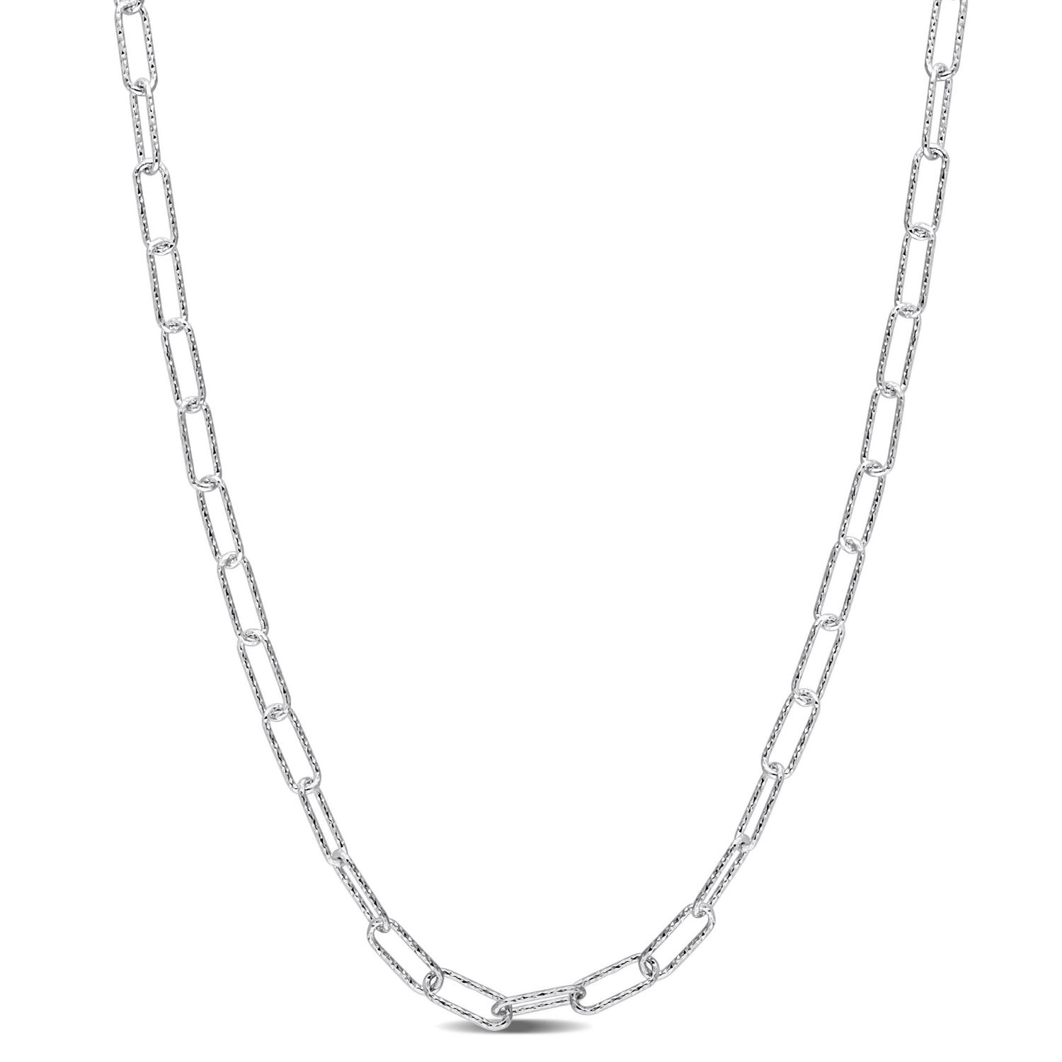 Click here for Miabella Sterling Silver Paperclip Necklace 18 prices