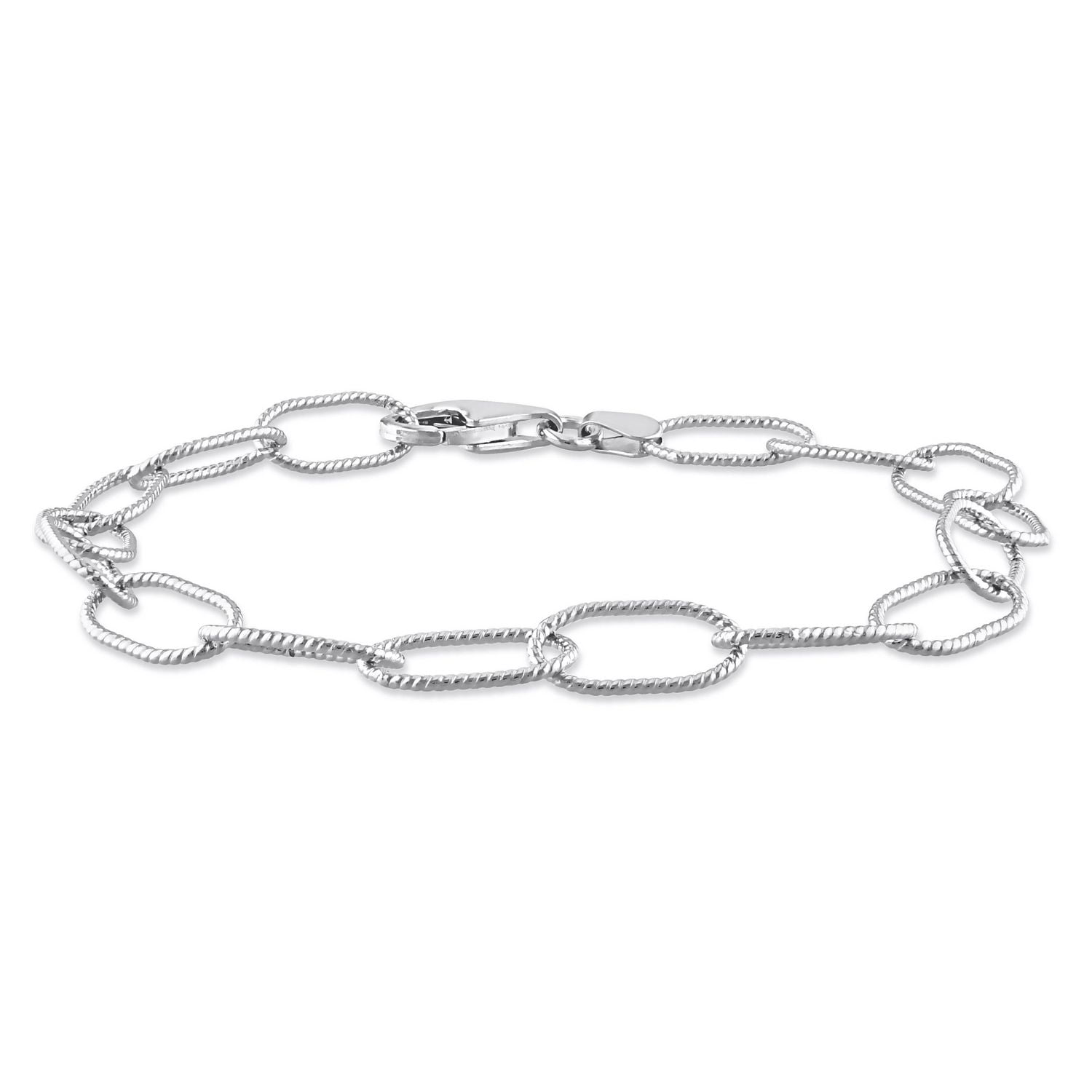 Click here for Miabella Sterling Silver Twisted Rolo Chain Bracel... prices