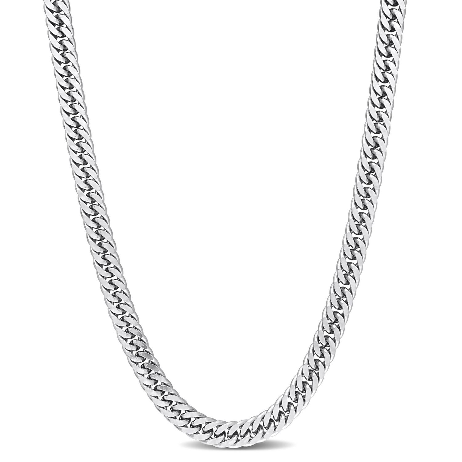 Click here for Miabella Sterling Silver Double Fancy Curb Link Ne... prices