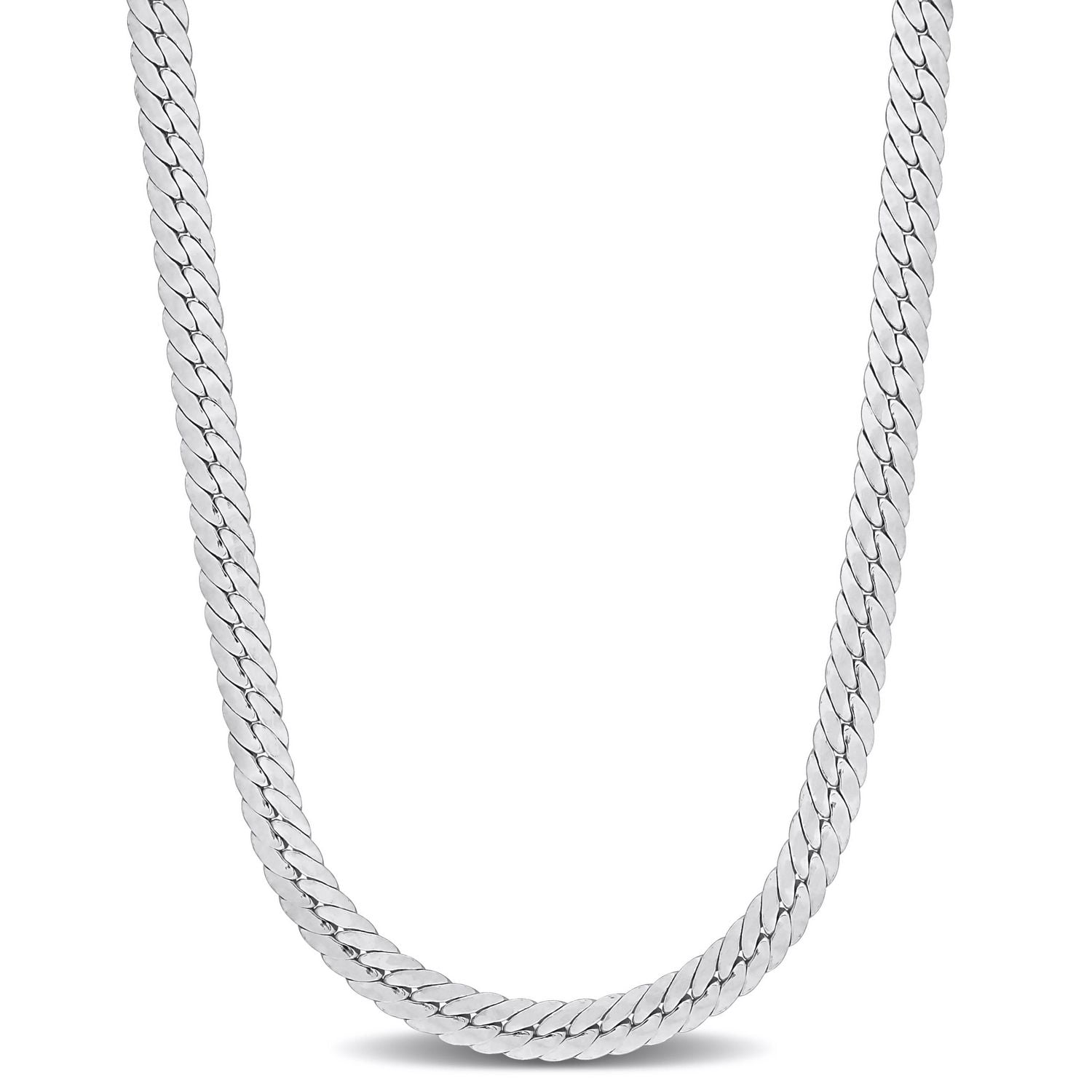 Click here for Miabella Sterling Silver Herringbone Chain Necklac... prices