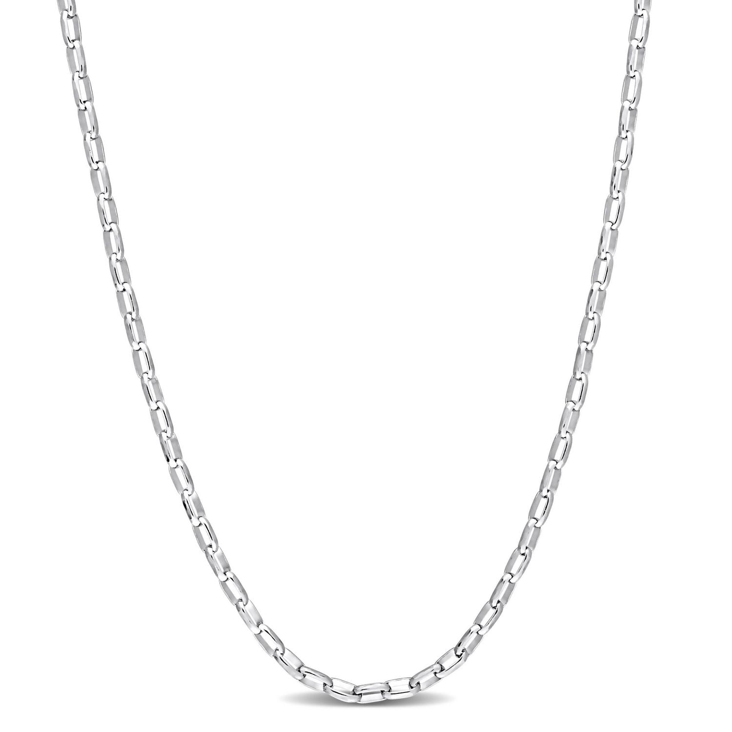 Click here for Miabella Sterling Silver Fancy Rectangular Rolo Ch... prices