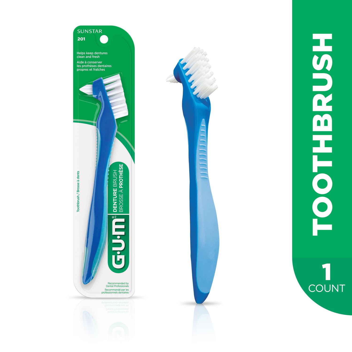 Click here for G. U.M Gum Denture Brush  Flat Bristled Head prices