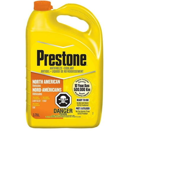 Prestone American Vehicles Antifreeze/Coolant, Orange, Vehicle Extended ...