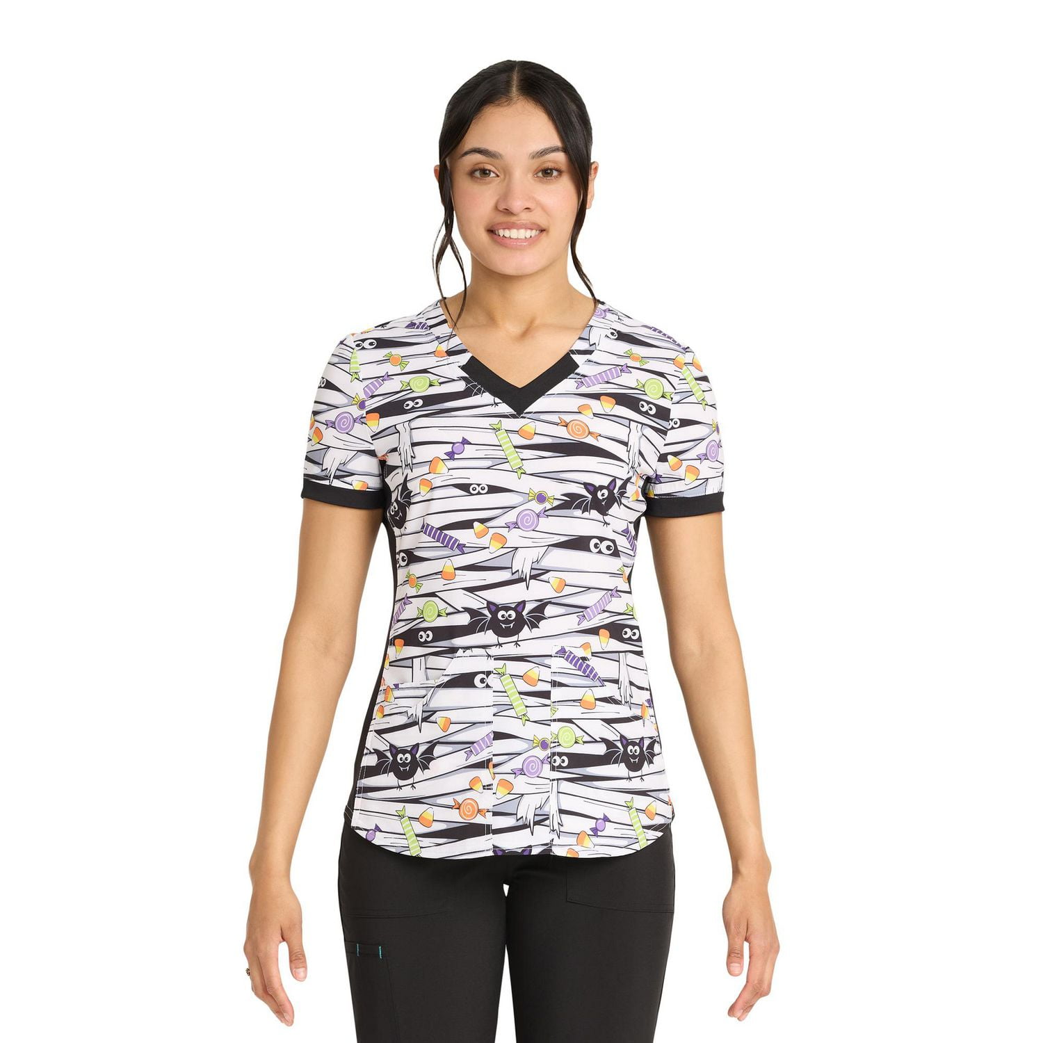 Click here for Scrubstar Thats A Wrap Womens V-Neck Print Scrub T... prices