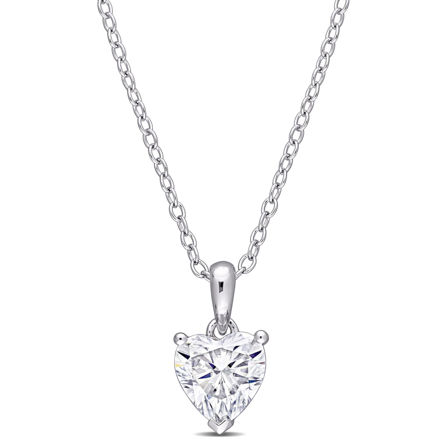 Click here for Miabella 1 Carat T. G.W. Moissanite Sterling Silve... prices