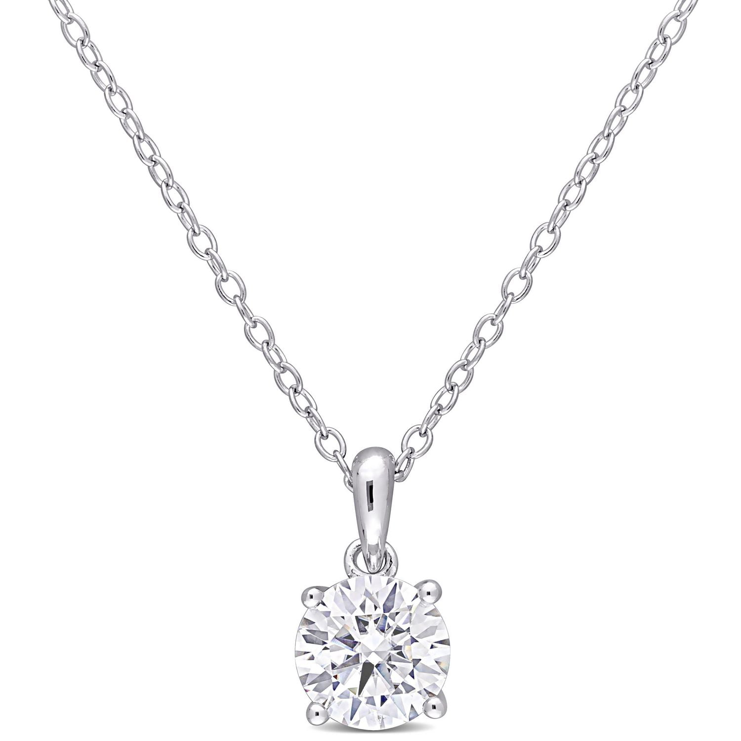 Click here for Miabella 1 Carat T. G.W. Moissanite Sterling Silve... prices