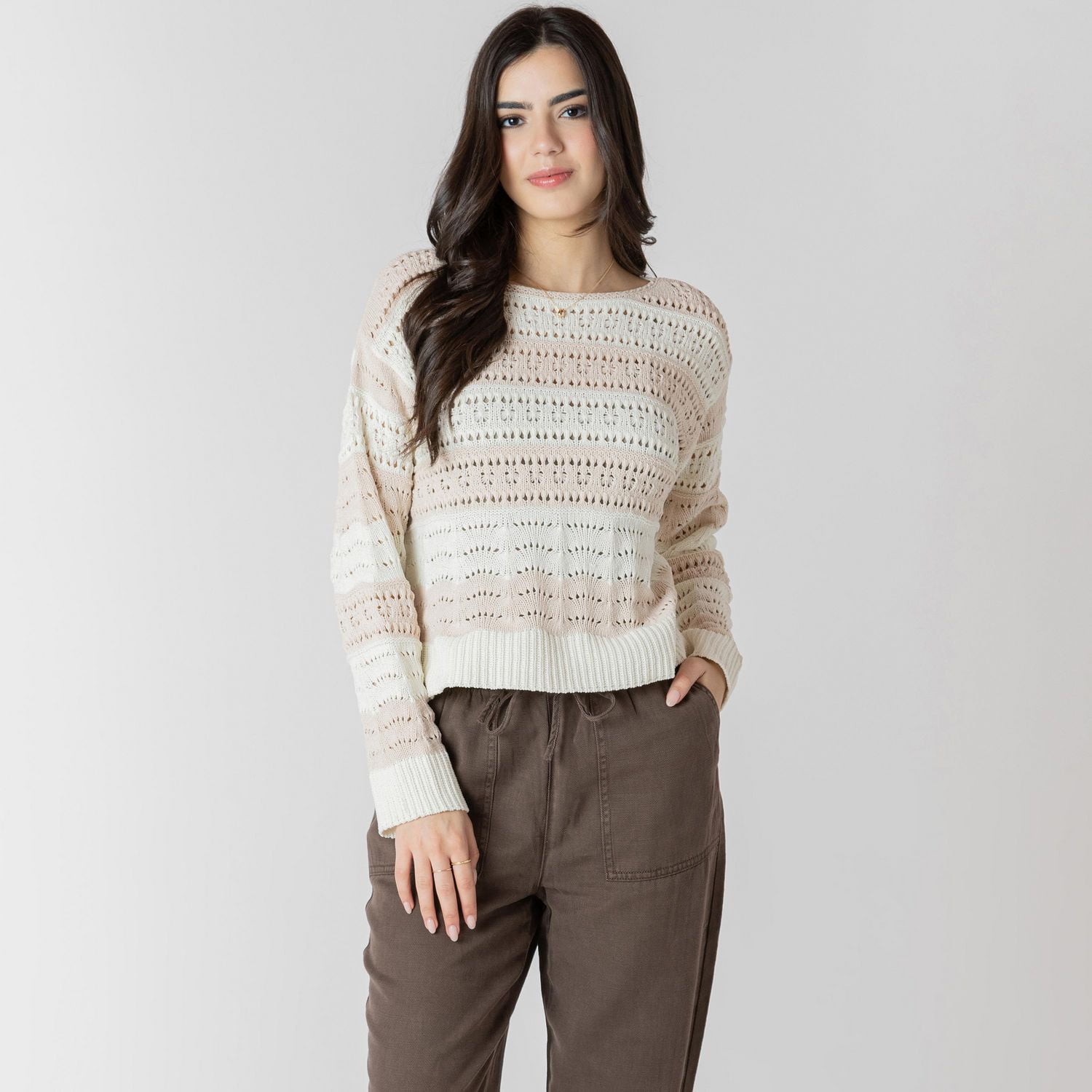 Click here for Devoted Loose Fit Long Sleeve Knitted Sweater Xs prices