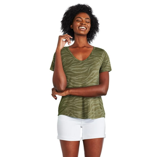 George Women's Voop Neckline Tee - Walmart.ca