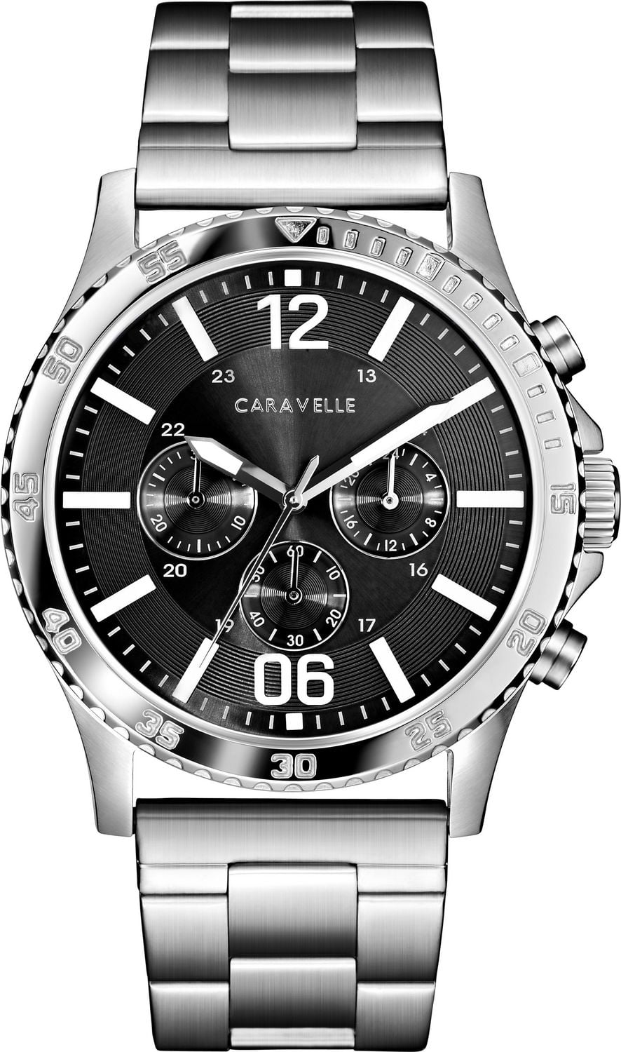 Caravelle Mens Silver-Tone Quartz Watch | Walmart Canada