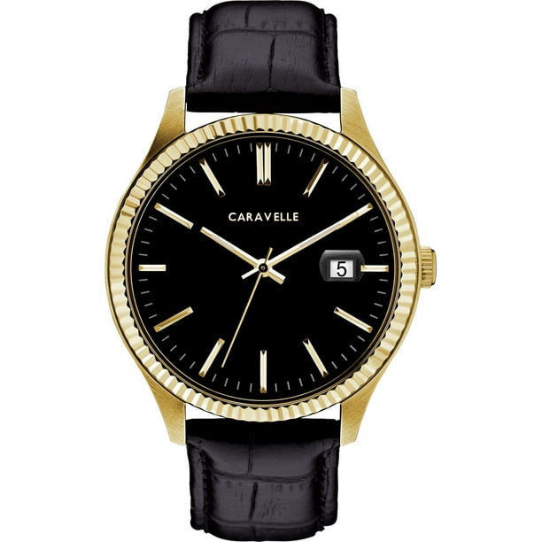 Caravelle Mens Gold-Tone Quartz Watch - Walmart.ca