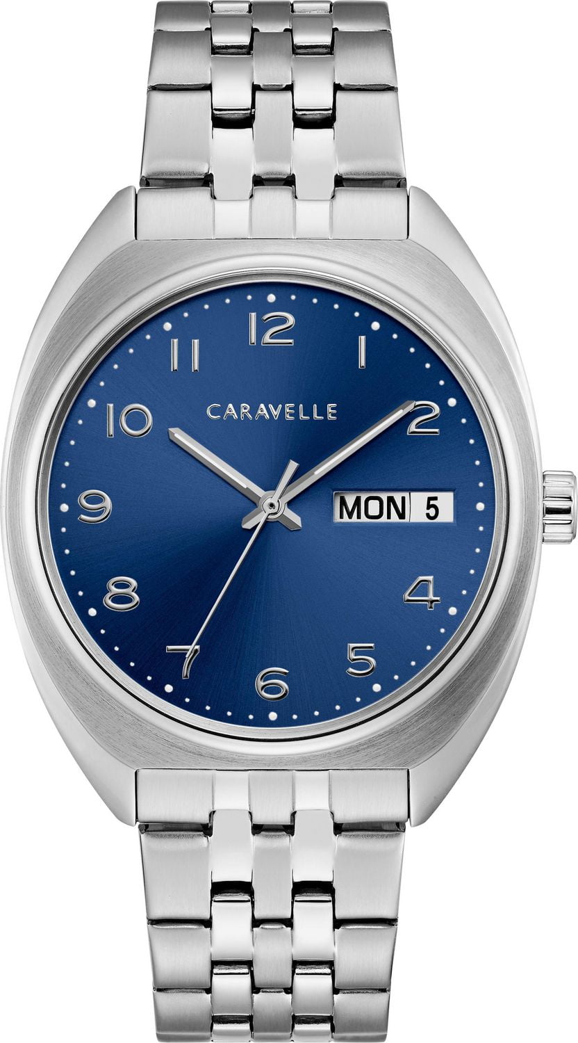 Caravelle Mens Silver-Tone Quartz Watch | Walmart Canada