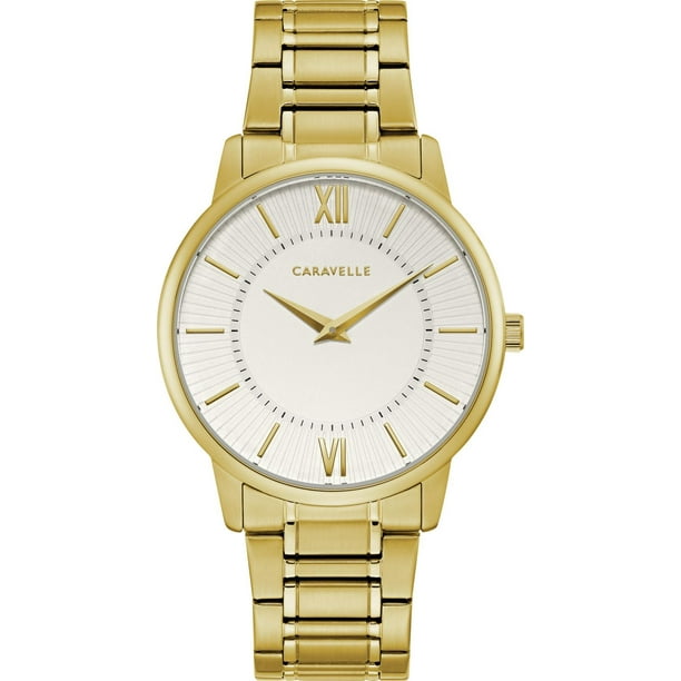 Caravelle Mens Gold-Tone Quartz Watch - Walmart.ca