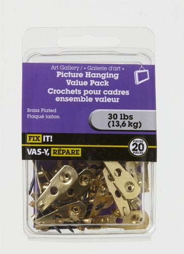 Brass Plated Picture Hanging Value Pack 20 Pieces | Walmart Canada