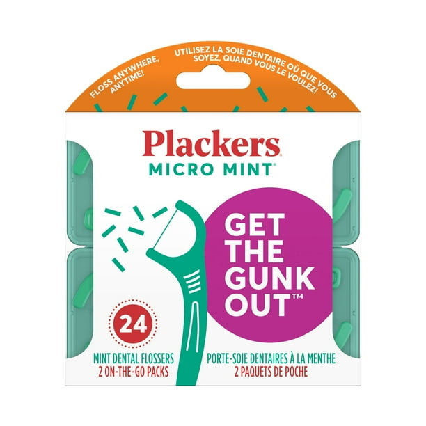 Plackers Mint Dental Flossers On-The-Go Packs - Walmart.ca