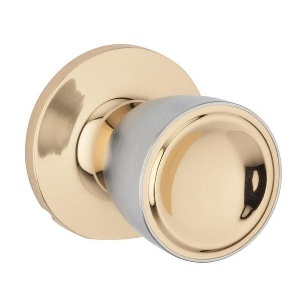 Weiser Beverly Passage Knobs in Bright Brass/Satin Chrome, Classic ...