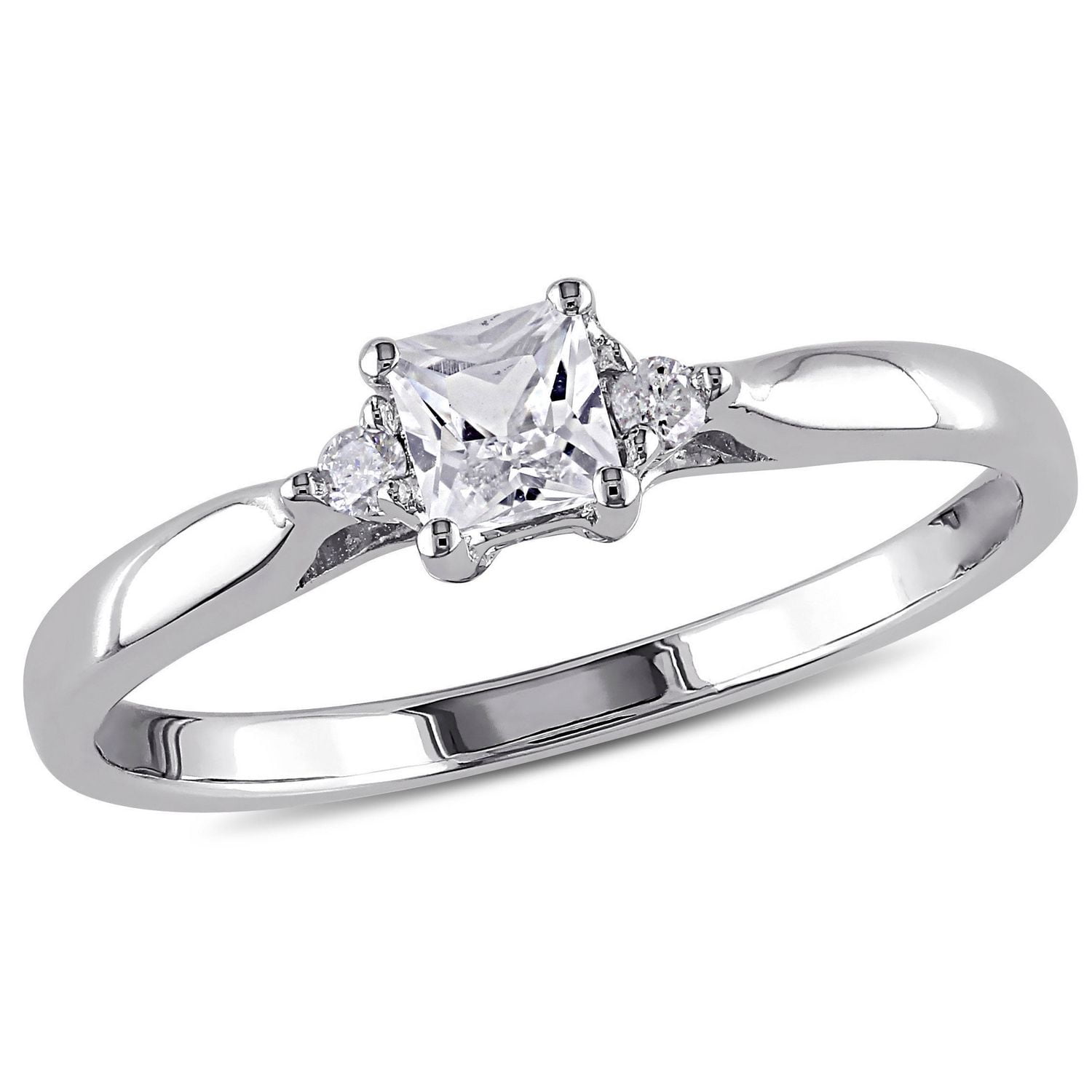 Click here for Miabella 0.30 Carat Total Weight Princess Cut Crea... prices