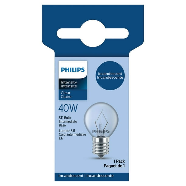 PHILIPS 40W S11 Intermediate Base High Intensity Light Bulb, 40W S11 ...