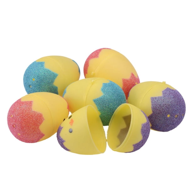 Fillable Plastic Easter Eggs with Glittery Chicks, 12 Count, by Way To ...
