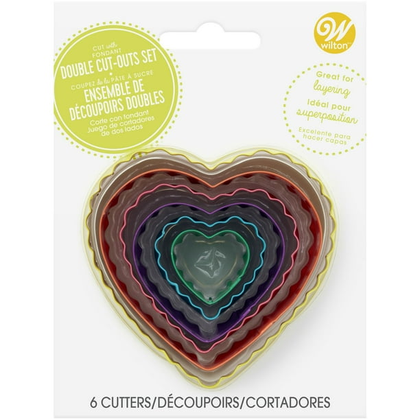 Wilton Heart Fondant Double Cut-Outs Set, Cutters, 6-Pieces - Walmart.ca