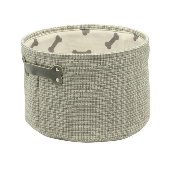 Tweed Storage Basket, Pet Theme with Dog Bone Handles, Grey - Walmart.ca