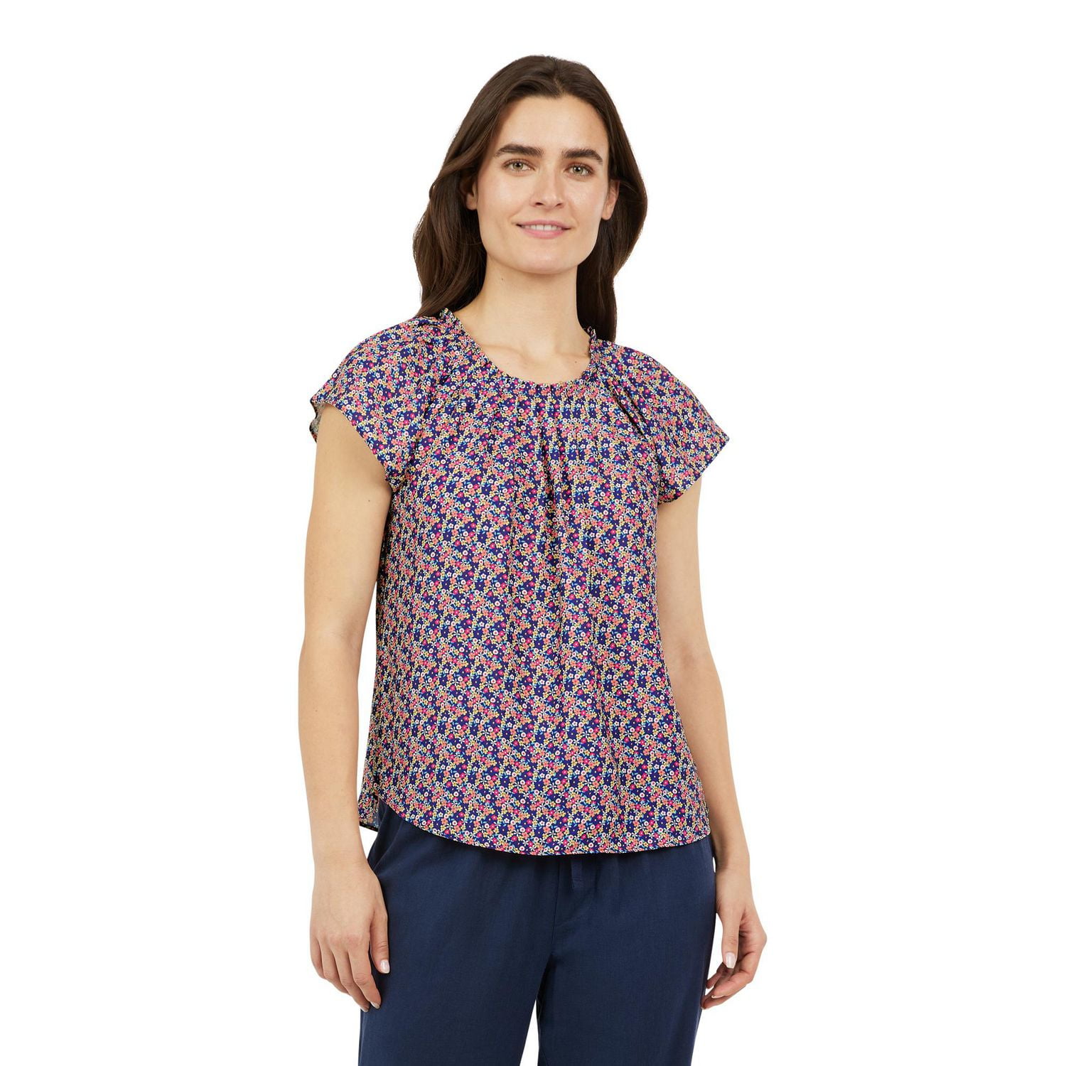 CHAPS-PLEAT NECK TOP - Walmart.ca