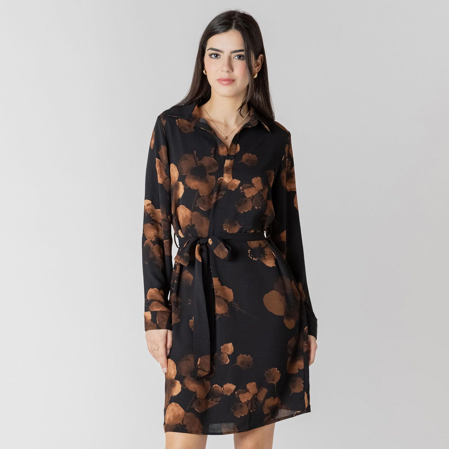 Click here for Devoted Long Sleeve Collared Midi Dress Xs prices