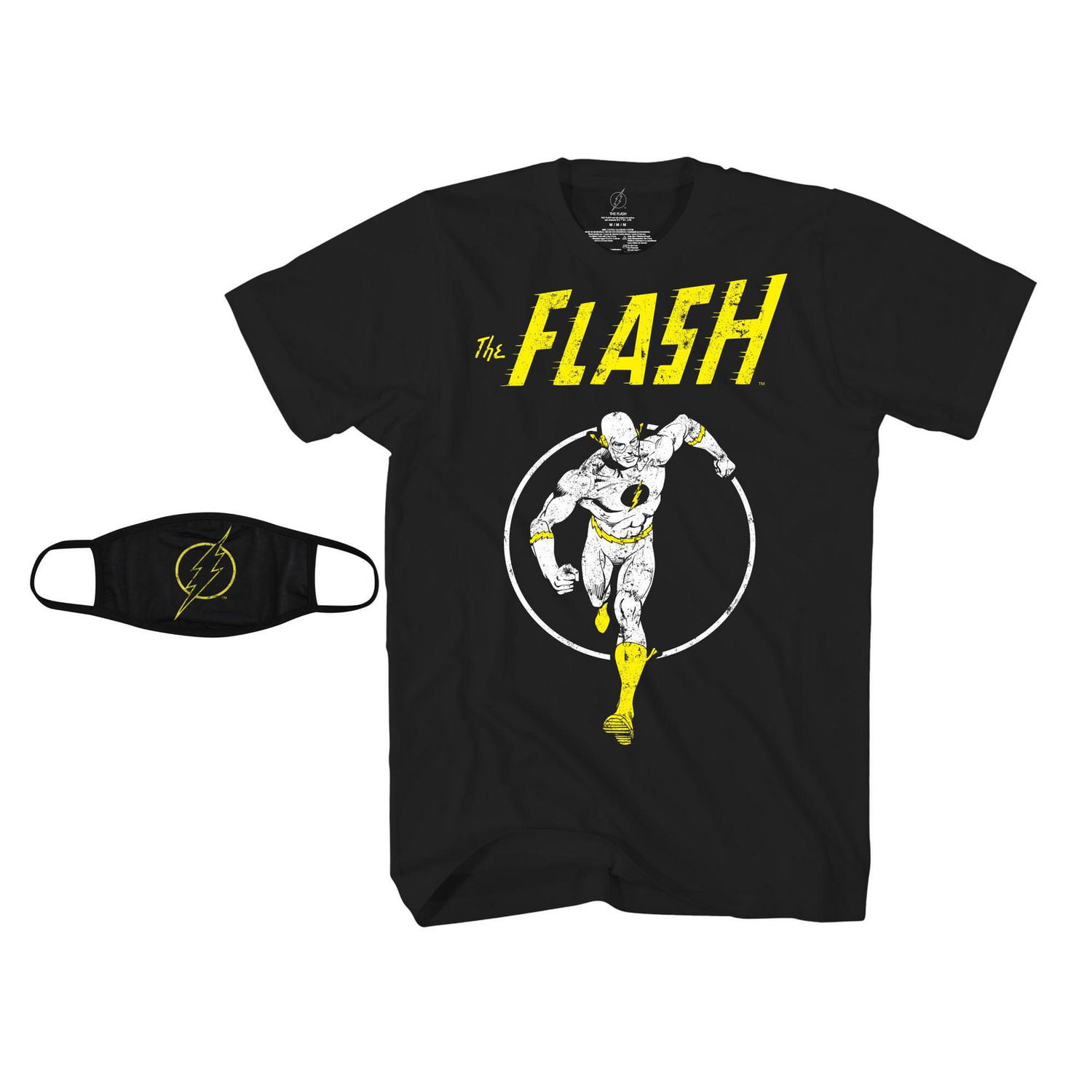 Mens The Flash Circle Illustration T-Shirt and Mask | Walmart Canada