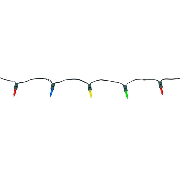 50 count M5 LED Battery operated Multicolored light string with 8 ...