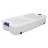 Sterilite 62 L Ultra™ Wheeled Underbed Storage Box (Varsity Blue ...