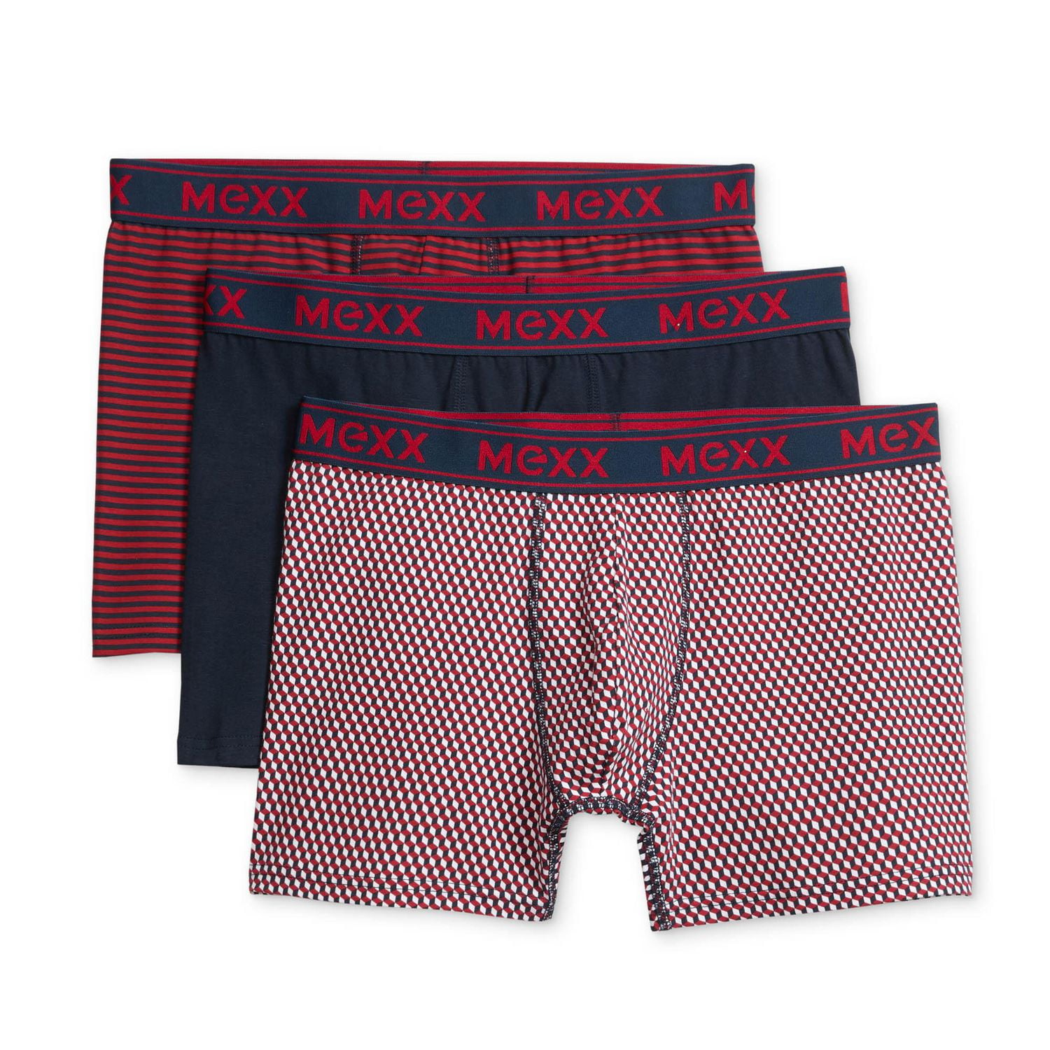 Click here for Mexx Mens 3-Pack Boxer Briefs With Branded Elastic... prices