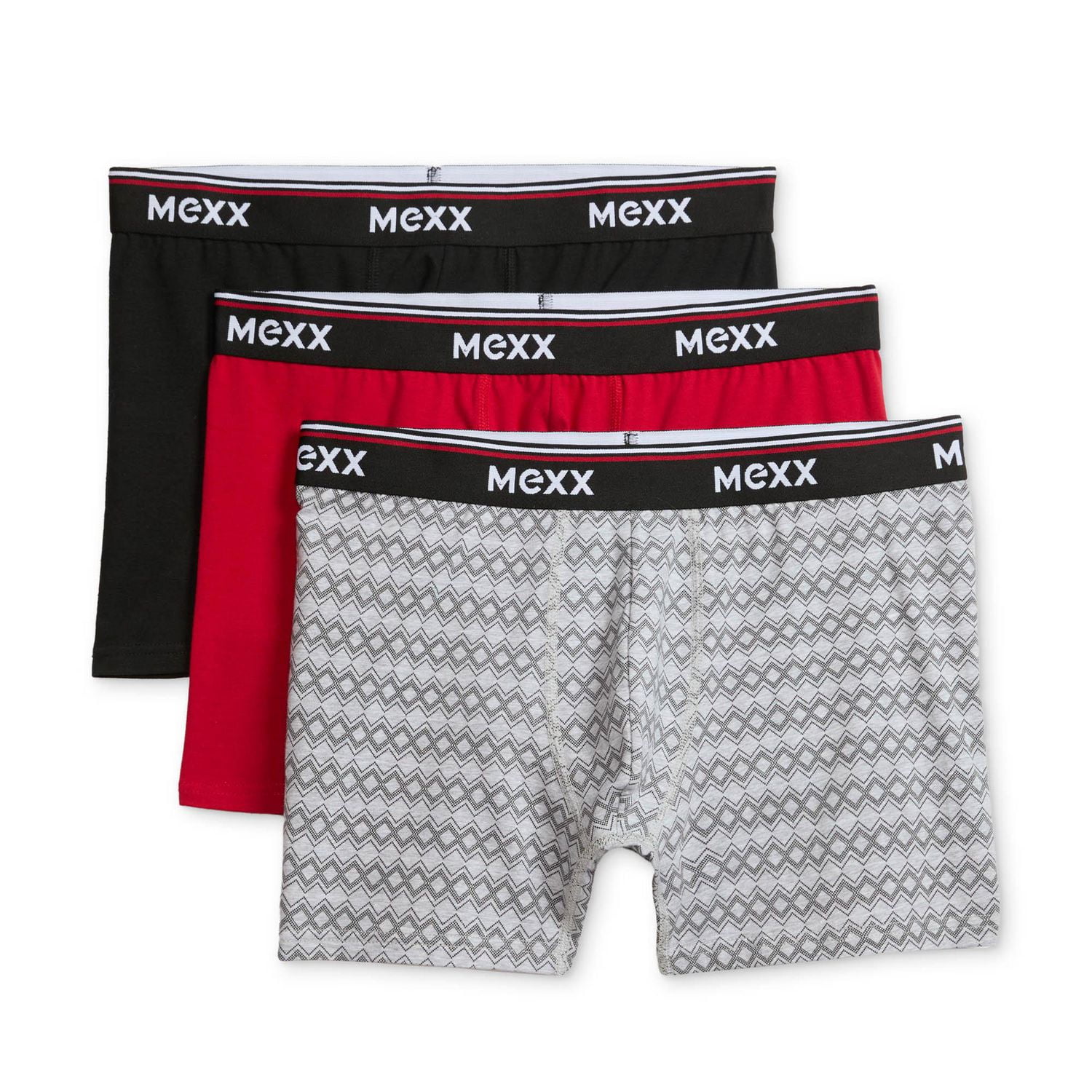 Click here for Mexx Mens 3-Pack Boxer Briefs With Branded Elastic... prices