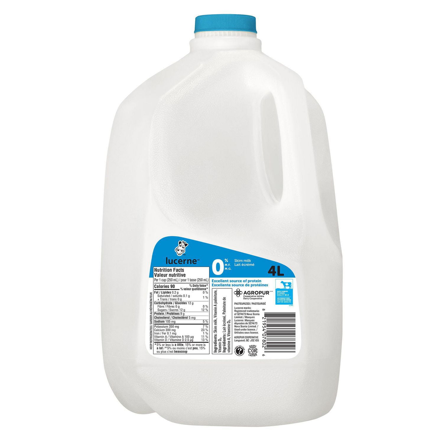 Lucerne Skim 0% Milk | Walmart Canada