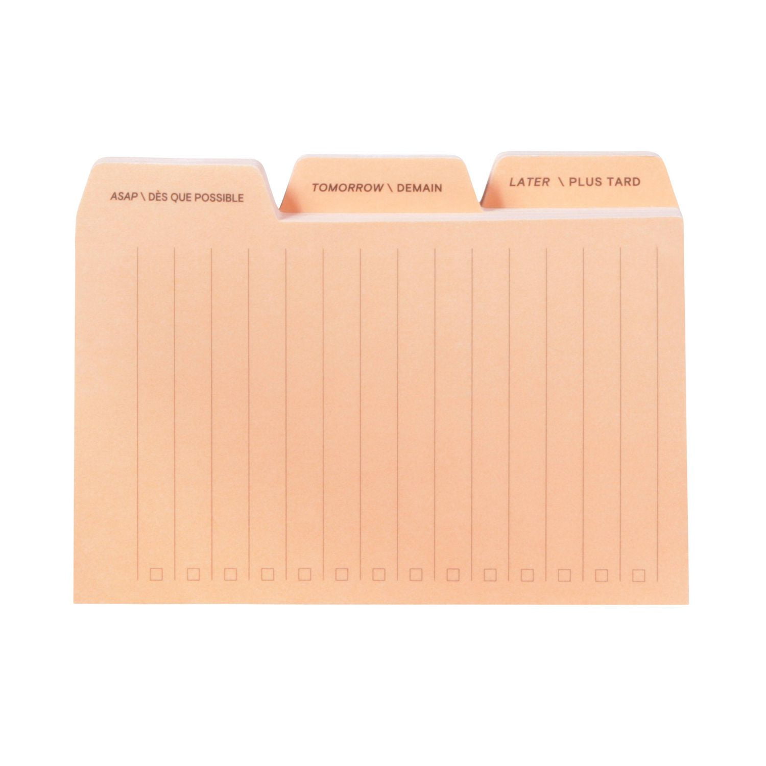 Post-it® Printed Notes, Tab Note Pack, Peach | Walmart Canada