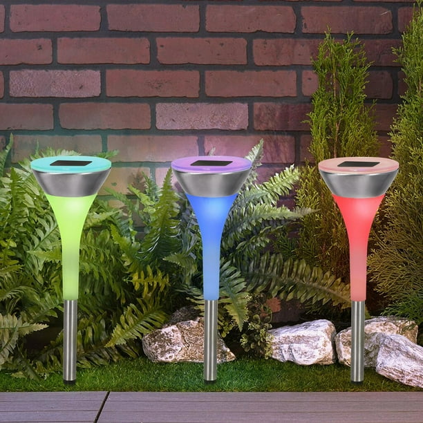 Mainstays Solar Multicolor LED Pathway Landscape Lighting - Walmart.ca