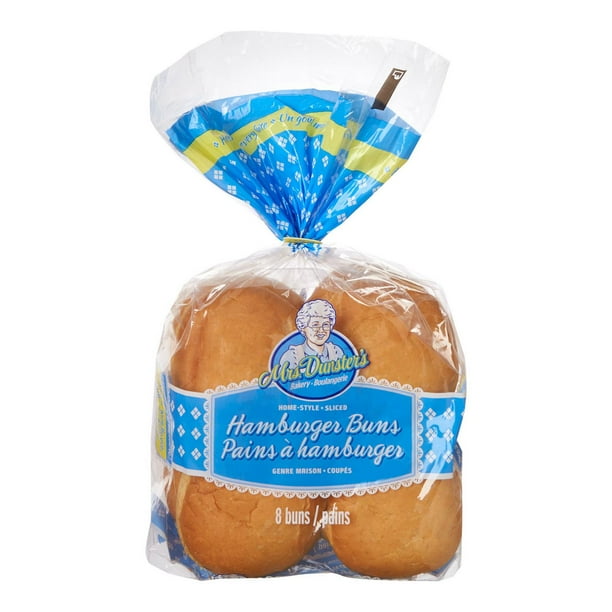 Mrs. Dunster’s Bakery Home-Style Sliced Hamburger Buns, 8 buns, 464 g ...
