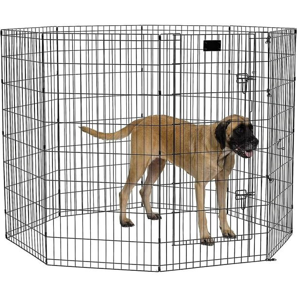 Midwest Foldable Metal Exercise Pen/Pet Playpen Black w/Door - Walmart.ca