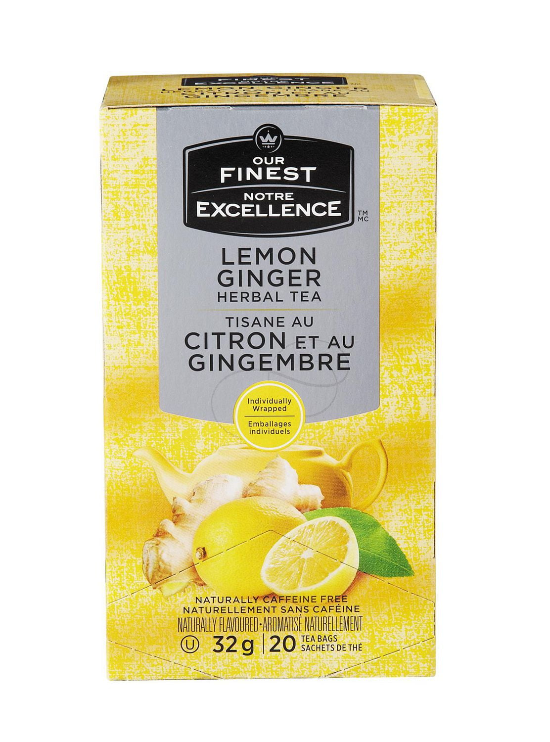 Our Finest Lemon Ginger Herbal Tea | Walmart Canada