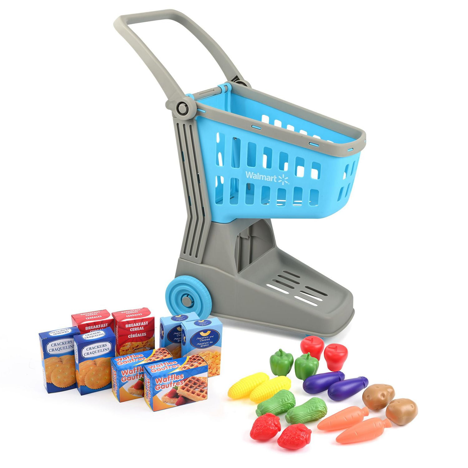Kid Connection Shopping Cart Playset 25 Pieces Sturdy Shop Walmart