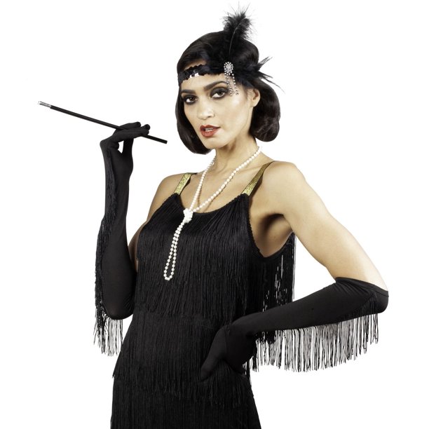 Way to Celebrate! Halloween Dress up Adult Flapper Kit, Black - Walmart.ca