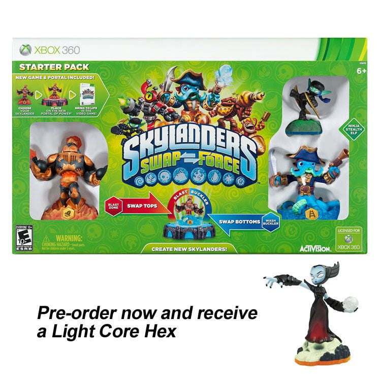 Skylanders SWAP Force Starter Pack XB360 with Free Lightcore Hex ...